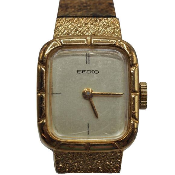 Seiko | Accessories | Vintage Seiko Ladies Watch Gold Tone Mechanical Winder 8590 | Poshmark